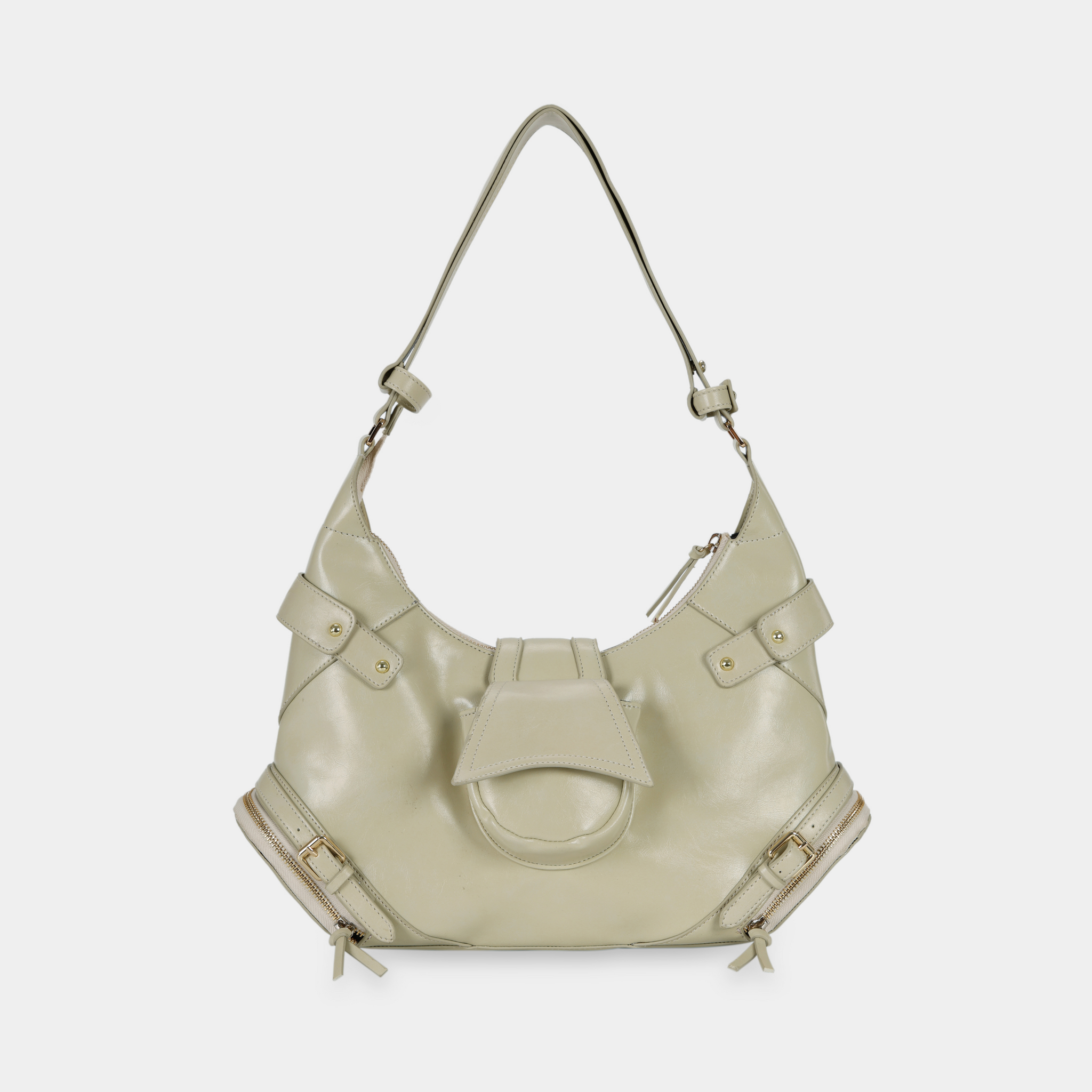 Túi xách 2-FACE size lớn (M) màu Trắng Kem