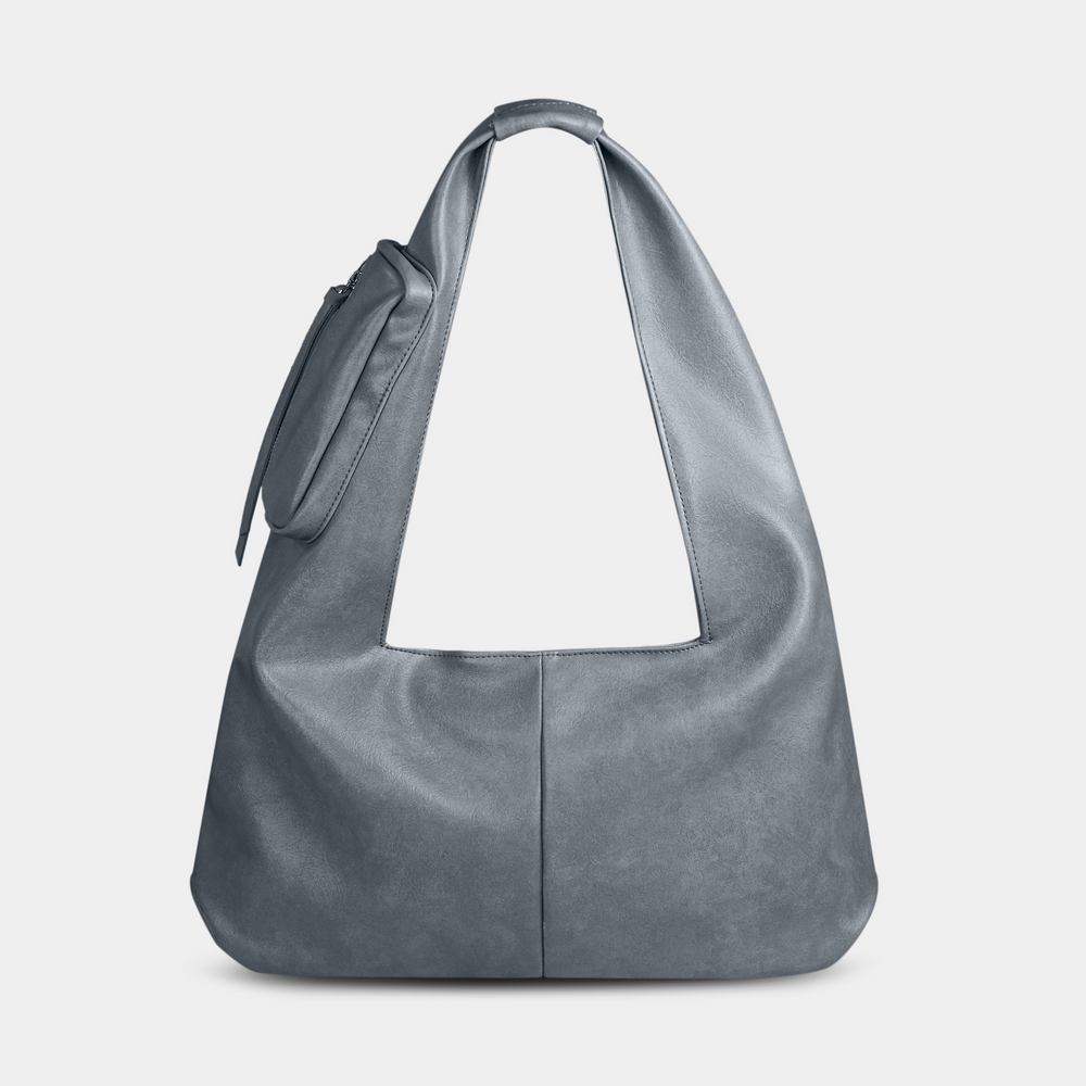 Bag C2-Pocket Hobo Laptop size (L) in Cement Blue
