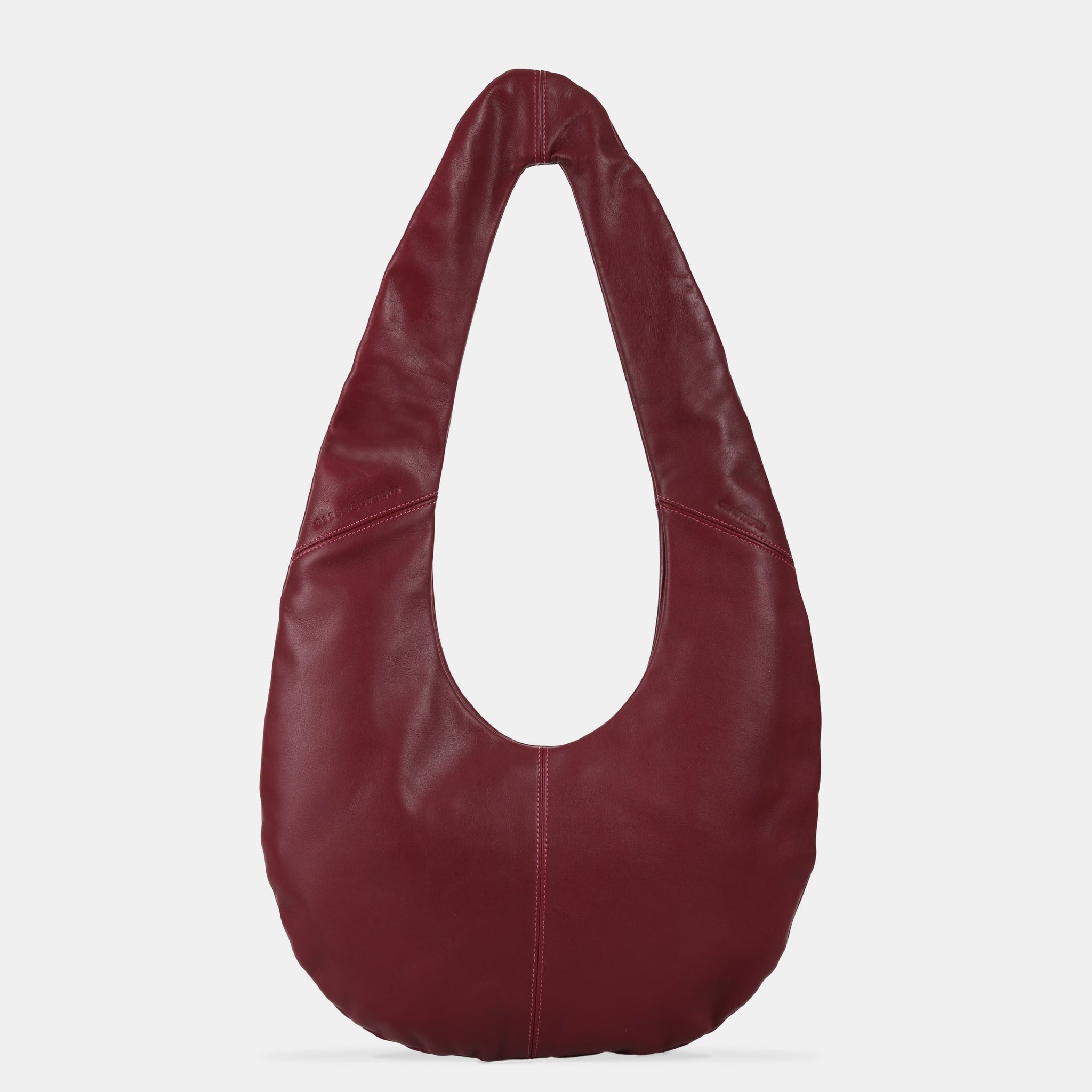Red RAINDROP handbag (real leather)